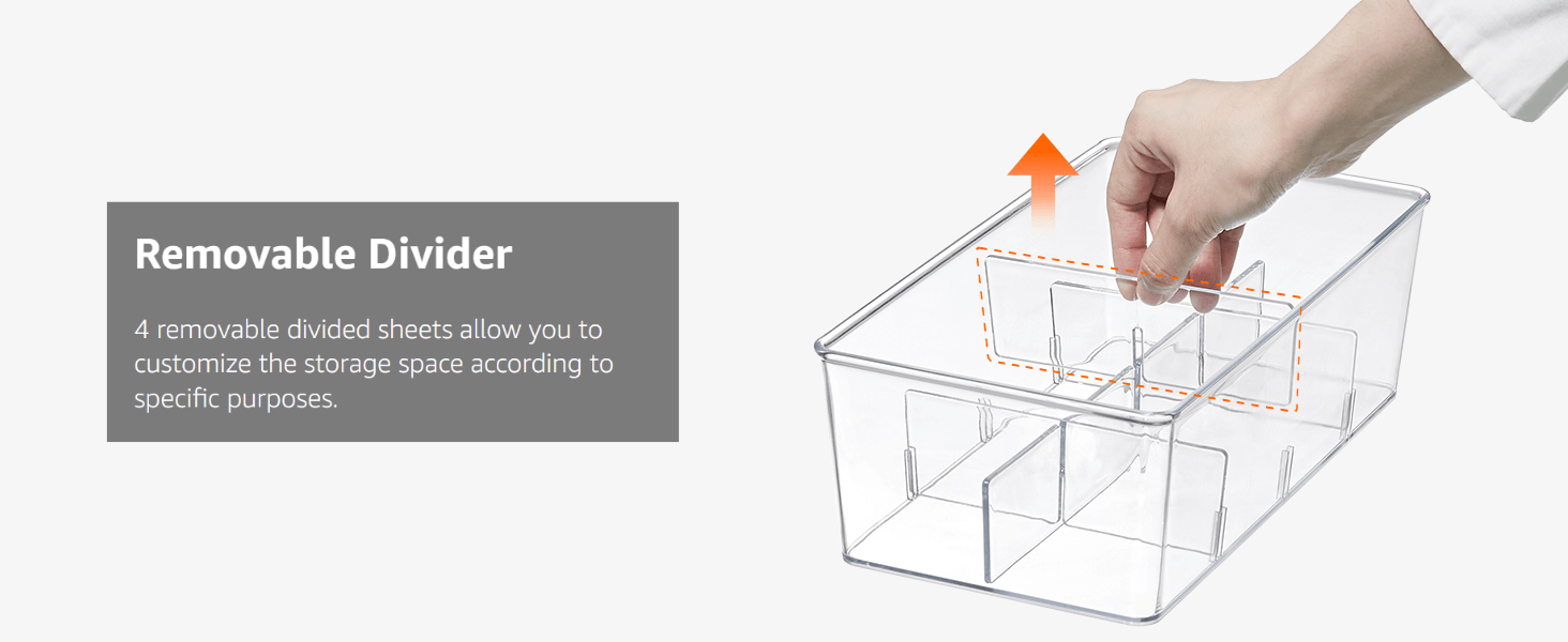 Plastic Tea Bag Organizer Bins Box, Tea Storage Container for Kitchen ...